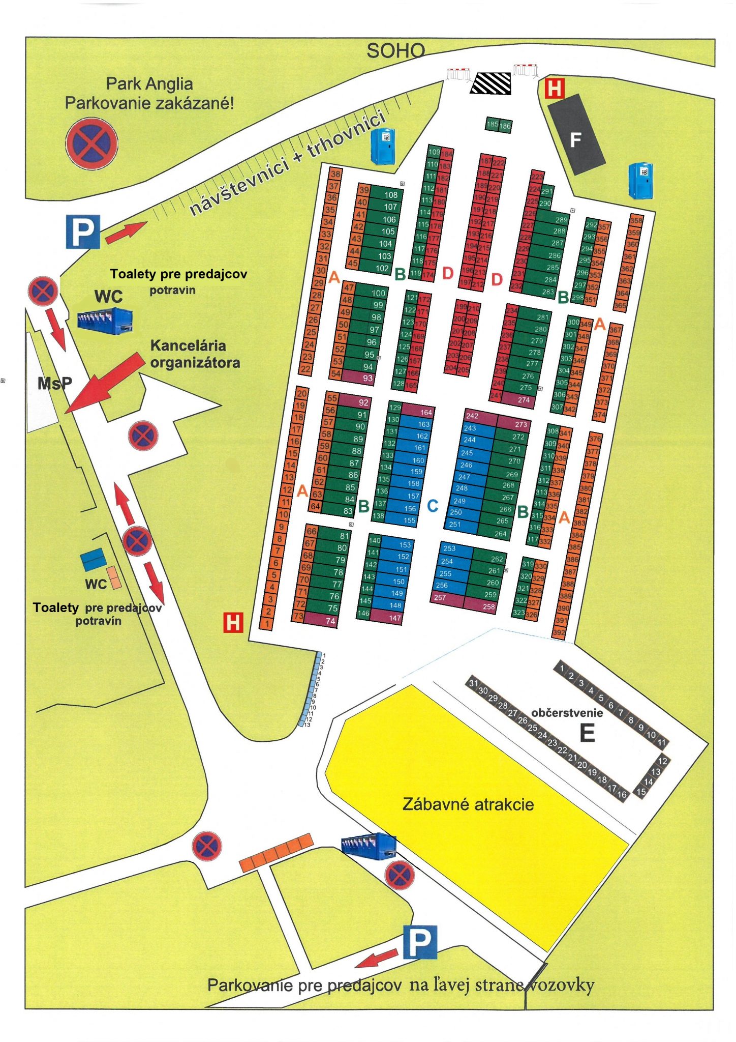Mapa jarmoku - Komarno